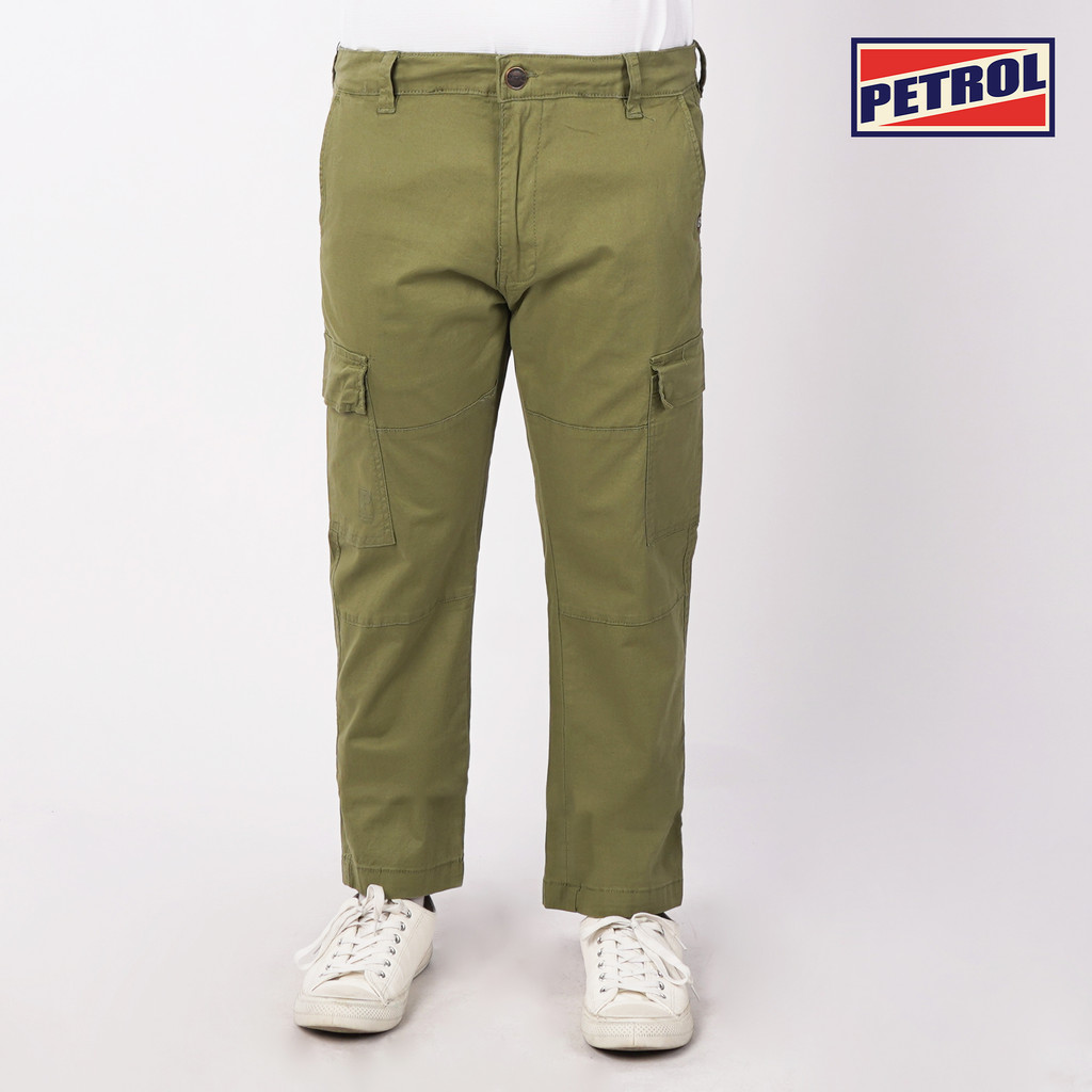 Petrol Men's Basic Non-Denim Cargo Pants Mid-Rise Fitting 175588 (Olive) | Shopee Philippines