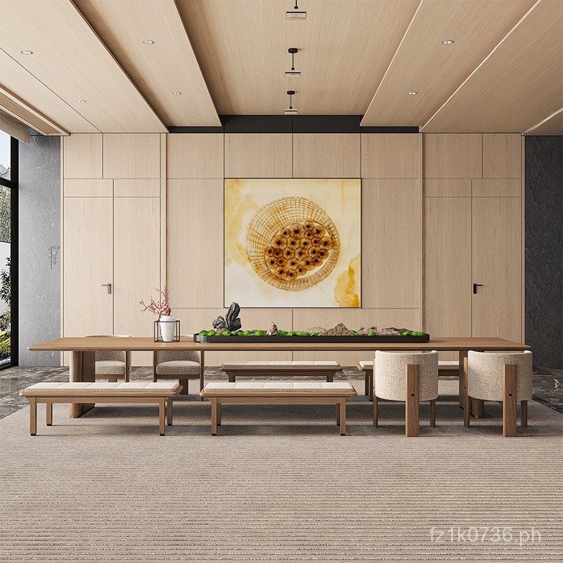 Tea Space Tea House Tea Table Tea Desk Natural Wood Color Conference ...