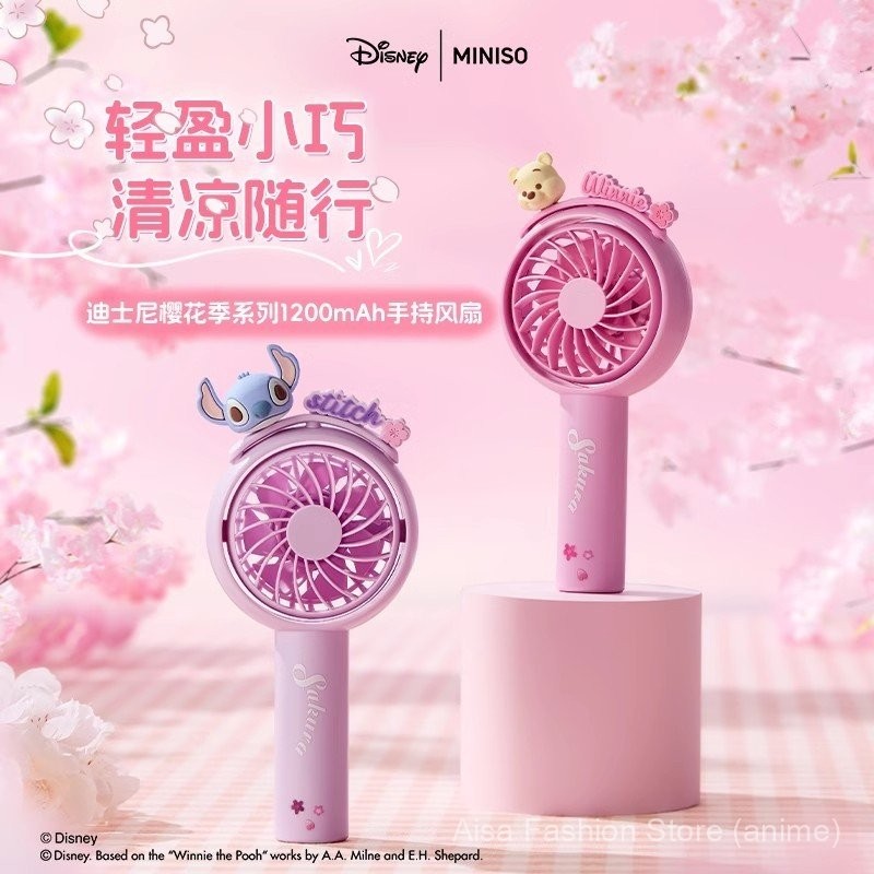 MINISO Miniso Disney Sakura Season Series1200mAh Handheld Fan Stitch ...