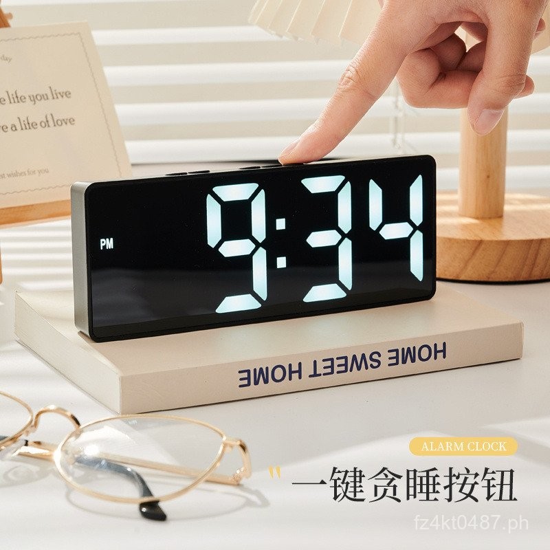 Digital Night Light Desktop Electronic Clock ins Decorative Mirror l ...