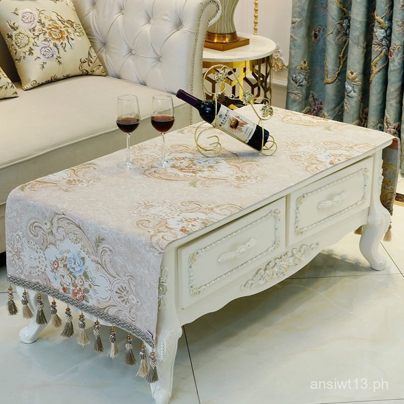 Coffee Table Cloth Cover Set Fabric Rectangular European Style Table ...