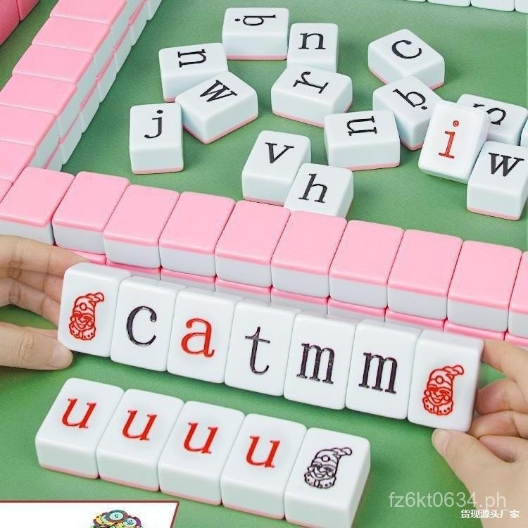 Children's English Alphabet Educational Toys for Boys Mahjong Cards ...