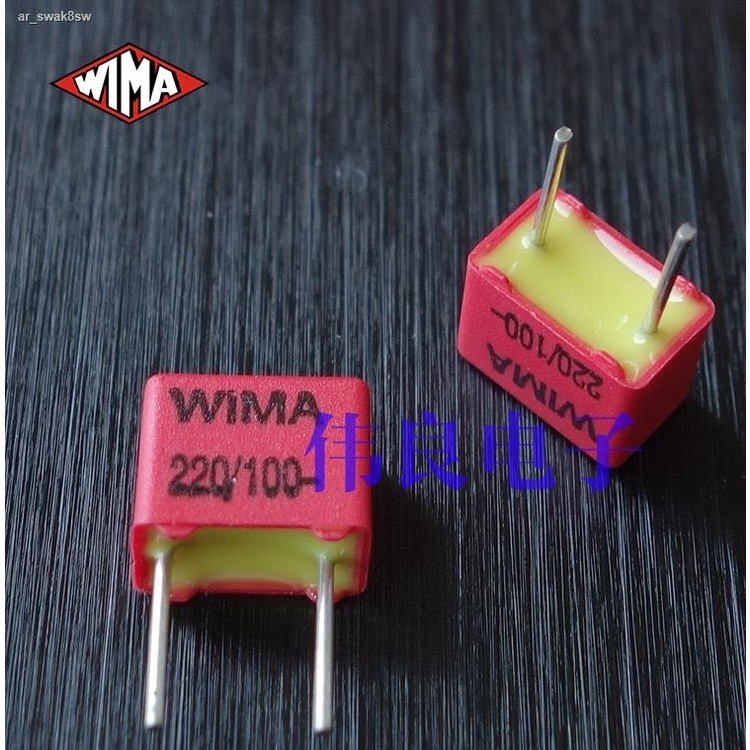 Red Weima WIMA 100V 220pF 221 N22 FKP2 series film capacitor original ...