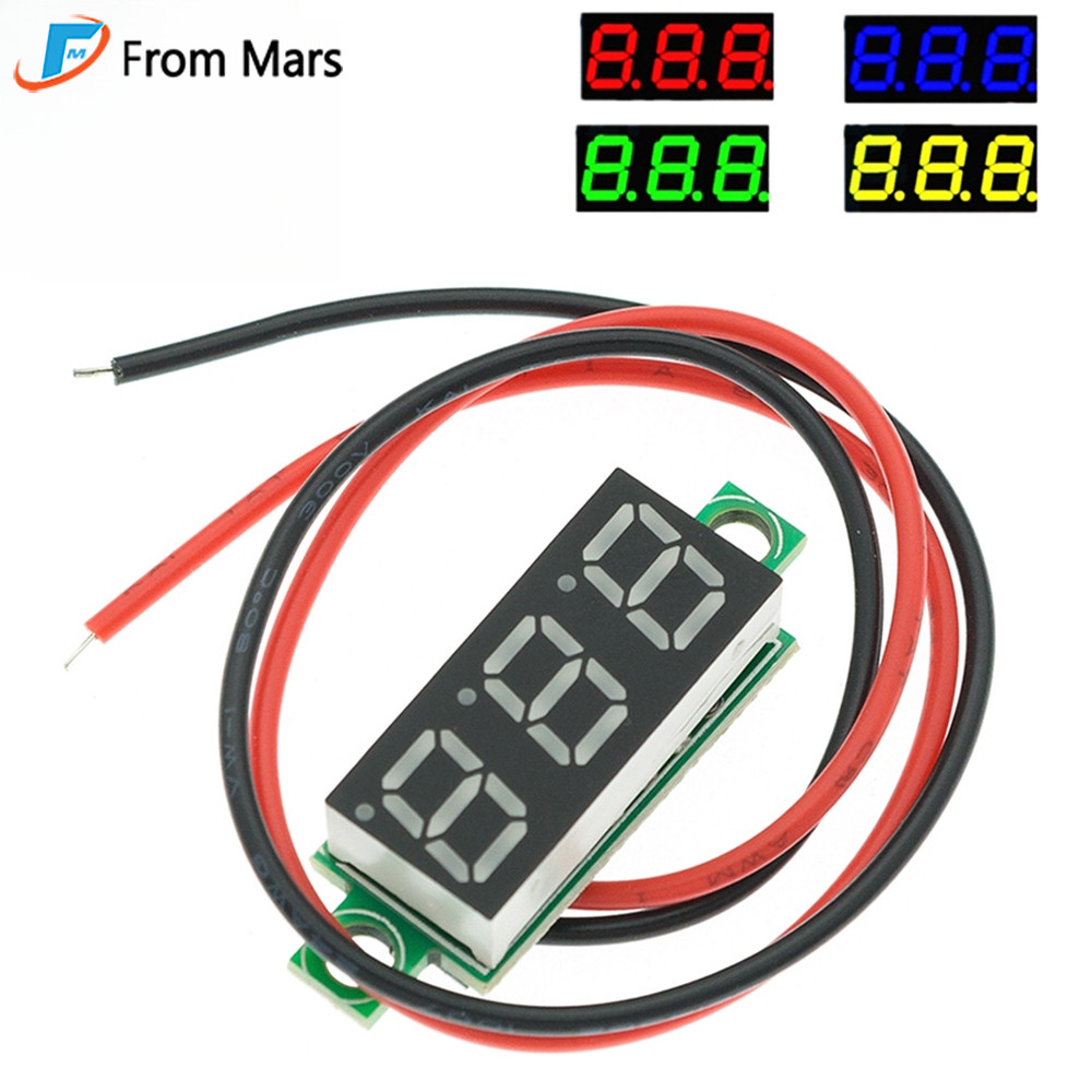 Voltage Tester Digital Voltmeter 28inch LED Screen 2.5V-40V Small Red ...