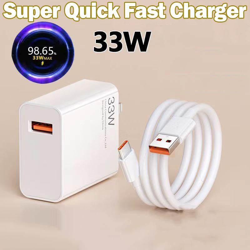 33W Xiaomi Fast Charger Type C For Redmi Note 12 13 14 Pro 11T 10 Pro 9 ...