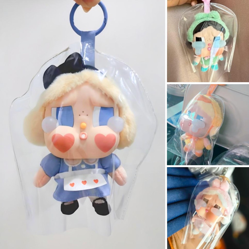 Crybaby Crying Again transparent hanging bag, Labubu bag, PVC bag, dust ...