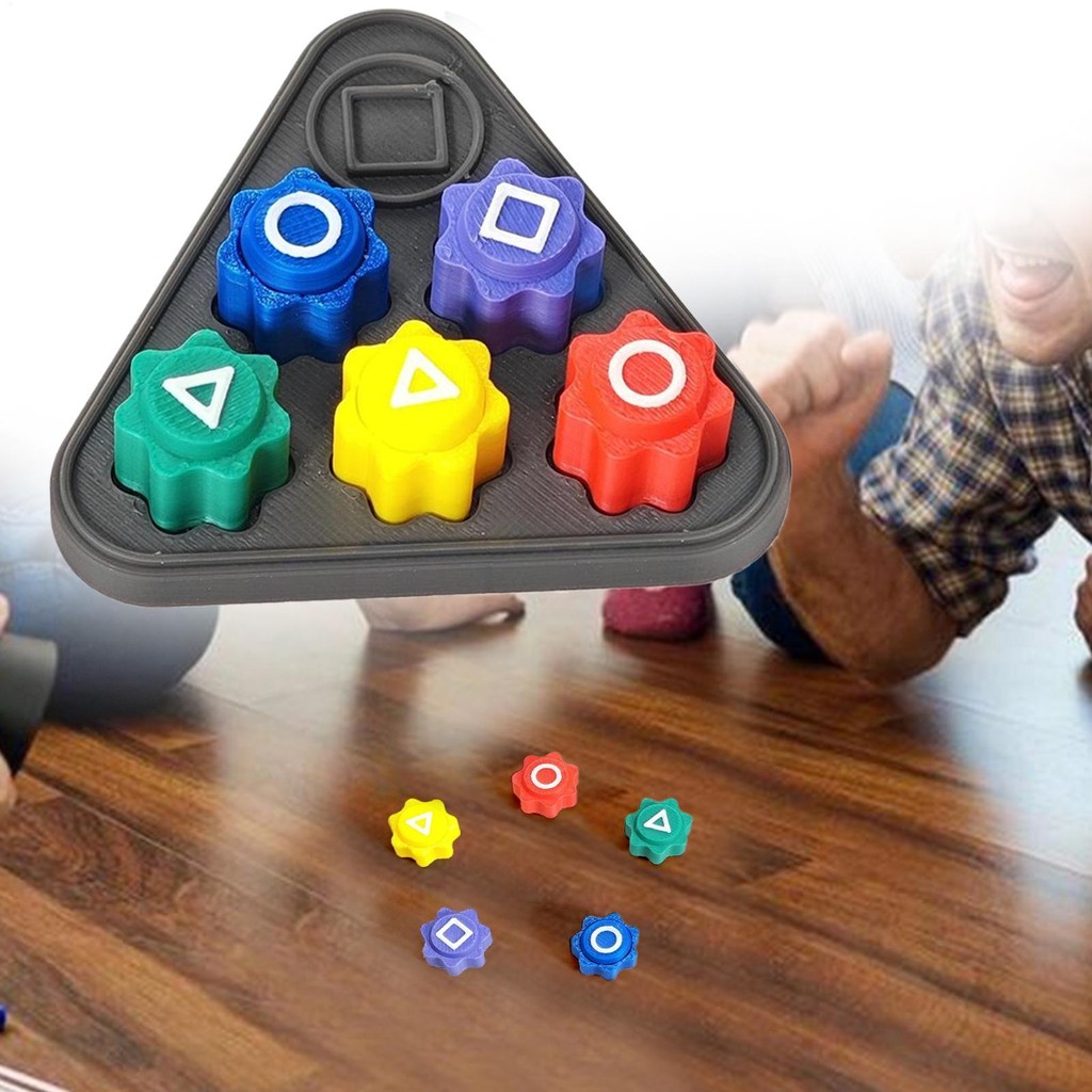 3D Printed Stone Throwing Game Props Gonggi Korean Game Triangle Board ...