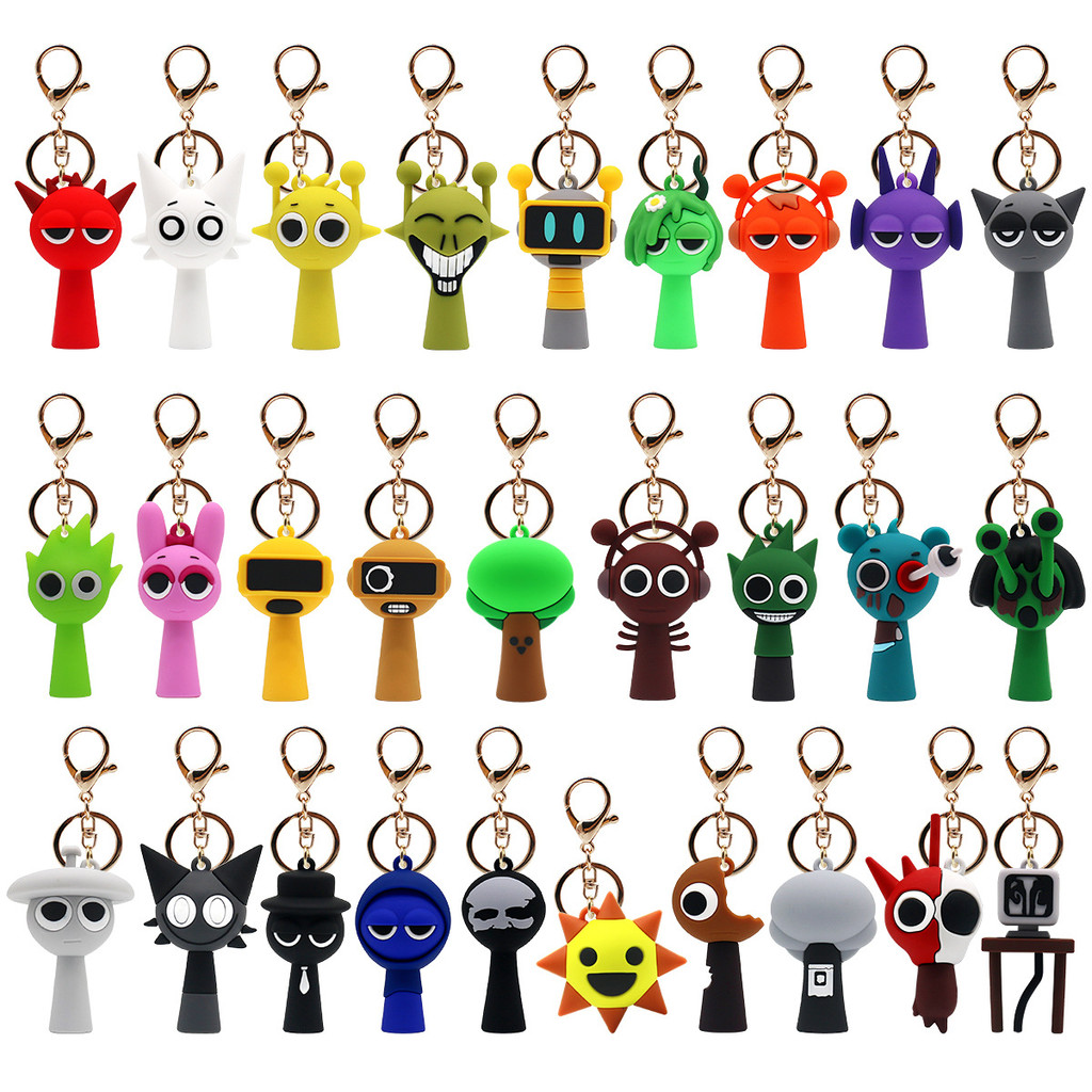 3D Keychain Sprunki Incredibox Toy Sprunki Keychain Pendant Model Gifts ...