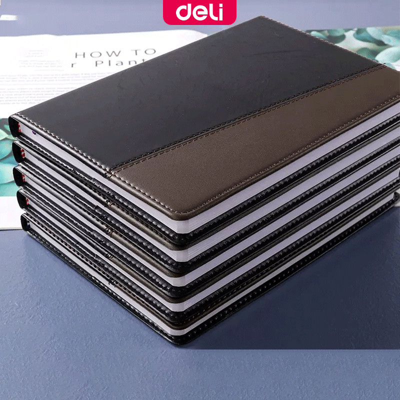 Deli Leather Writing Notebook 40/80 Sheets For Business Meeting Minutes ...