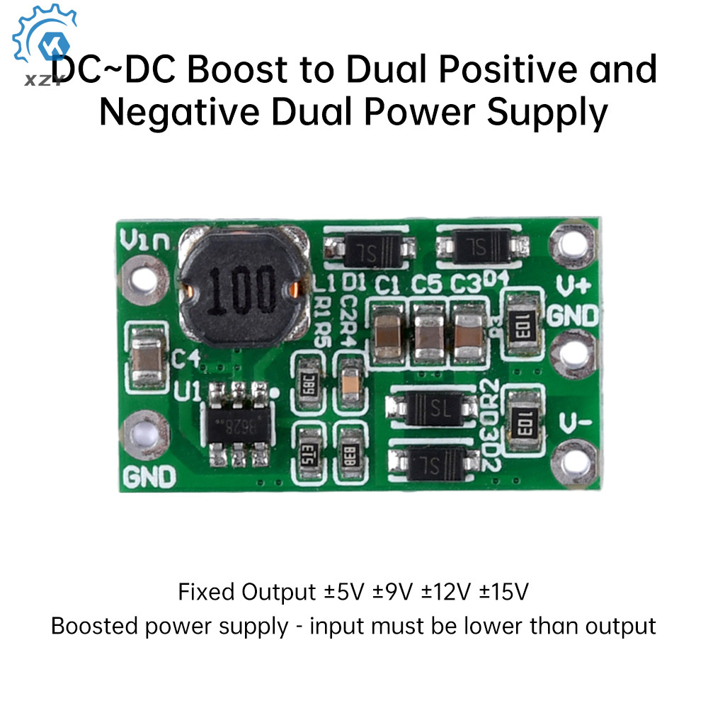 DC3-15V DC-DC Boost Module Single Voltage to Positive and Negative ...