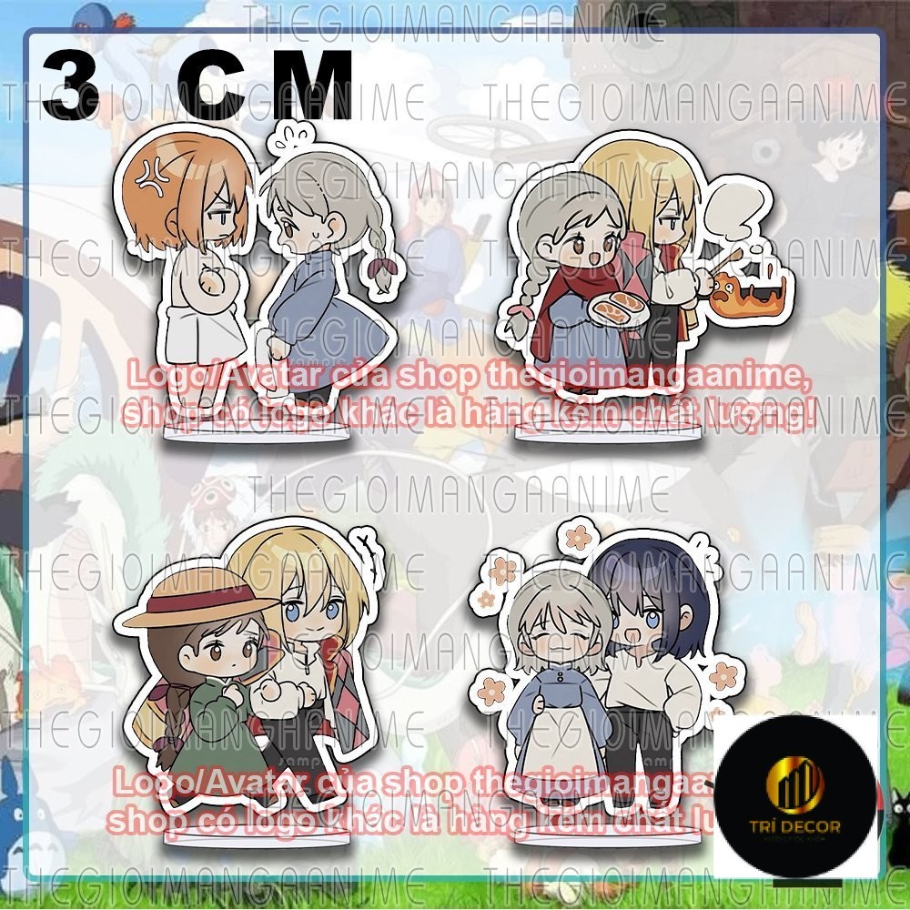 (3cm) Howl's Moving Castle standee model BLUSH Howl's flying Castle ...