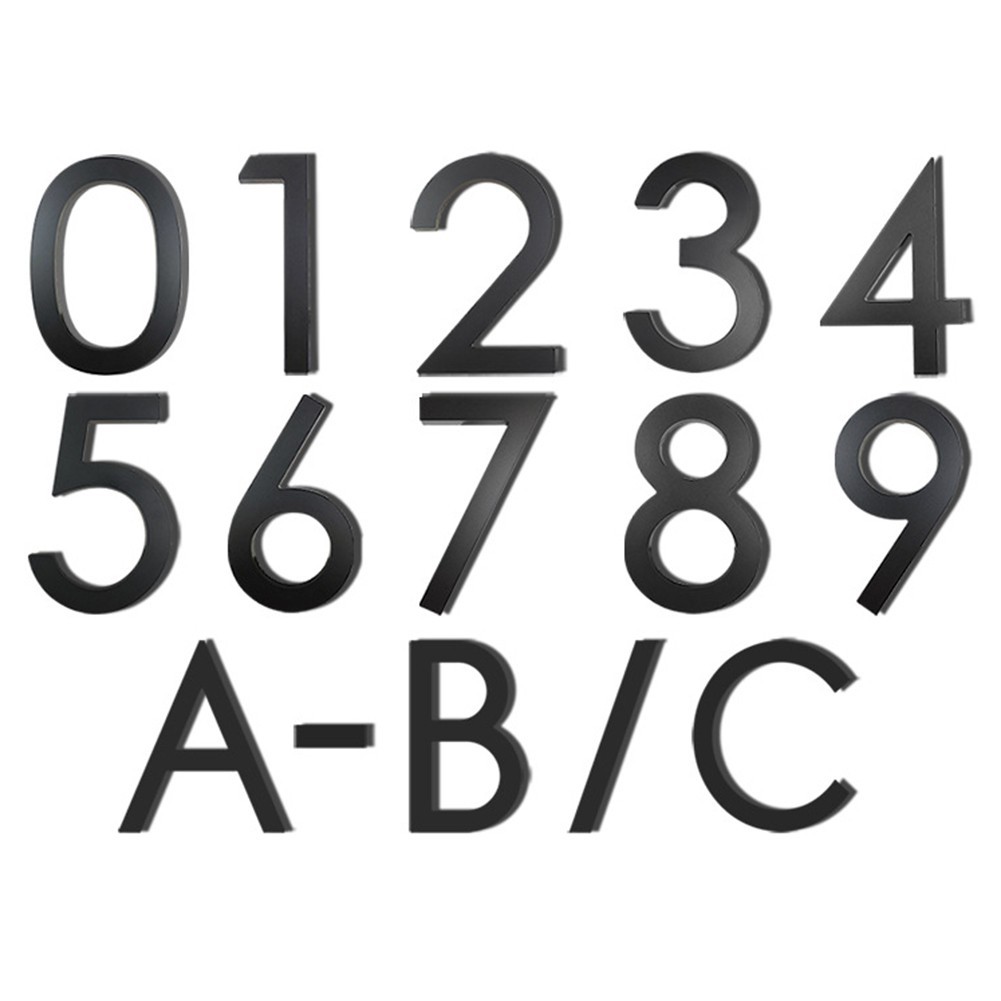 Sleek and Modern Design 6 inch Floating House Numbers Black Shadow for ...