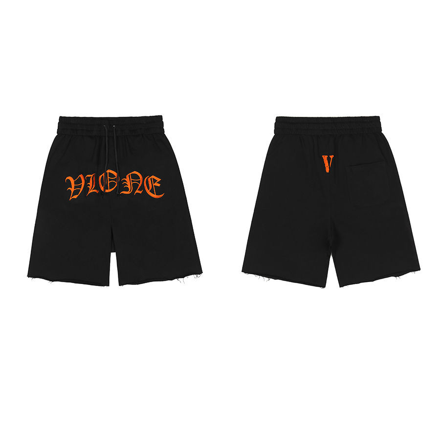 Street Wear VLONE Summer New Style Sanskrit Big V Pure Cotton Shorts ...