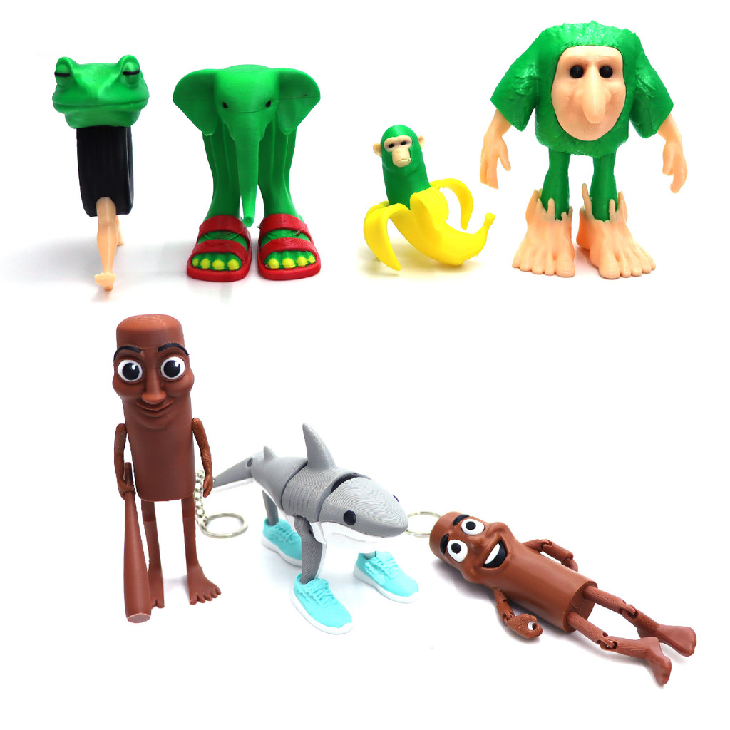 Tung Tung Tung Sahar and Tralalo Banana Monkey Shark Stickman | Shopee ...