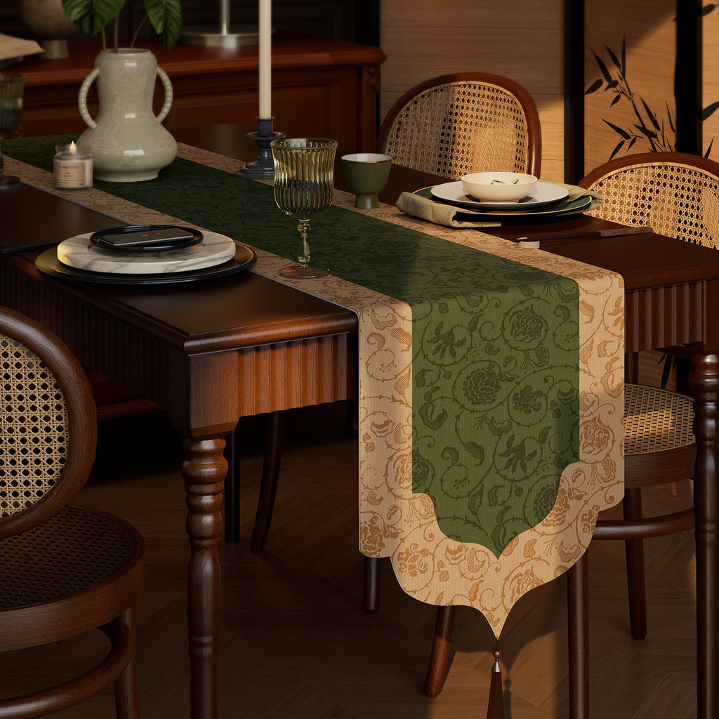 Vintage Style Table Runner Luxury High-end Dining Table Runner Cloth ...
