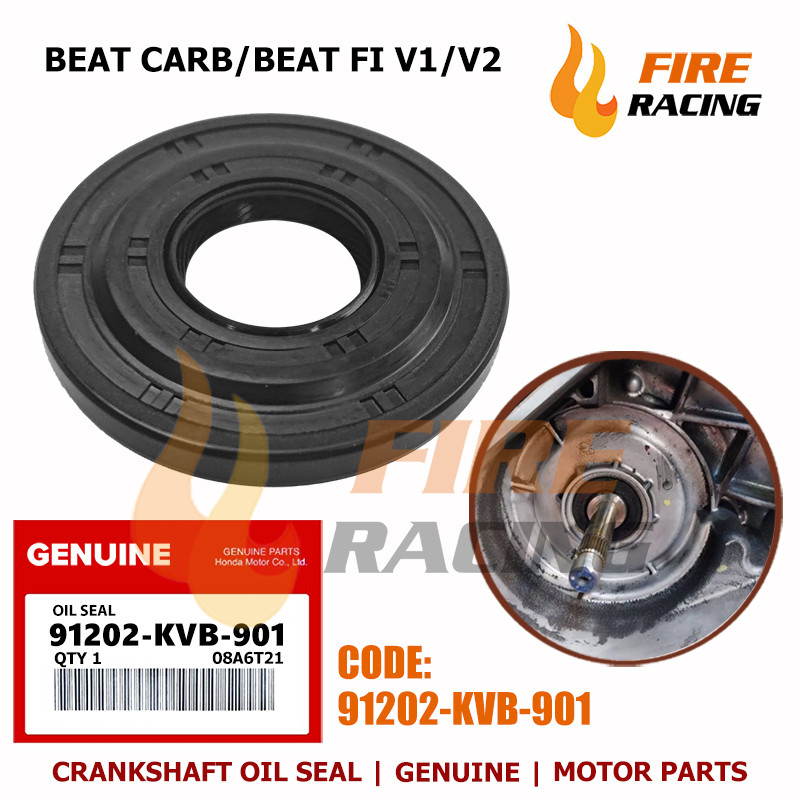 OIL SEAL, CRANK SHAFT PULLEY SIDE BEAT CARB(91202-KVB-901) | Shopee ...