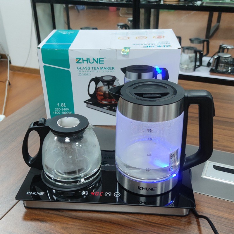 Zune Glass Electric Kettle Heating Plate 1.8 1.2l Thermal Kettle Teapot ...
