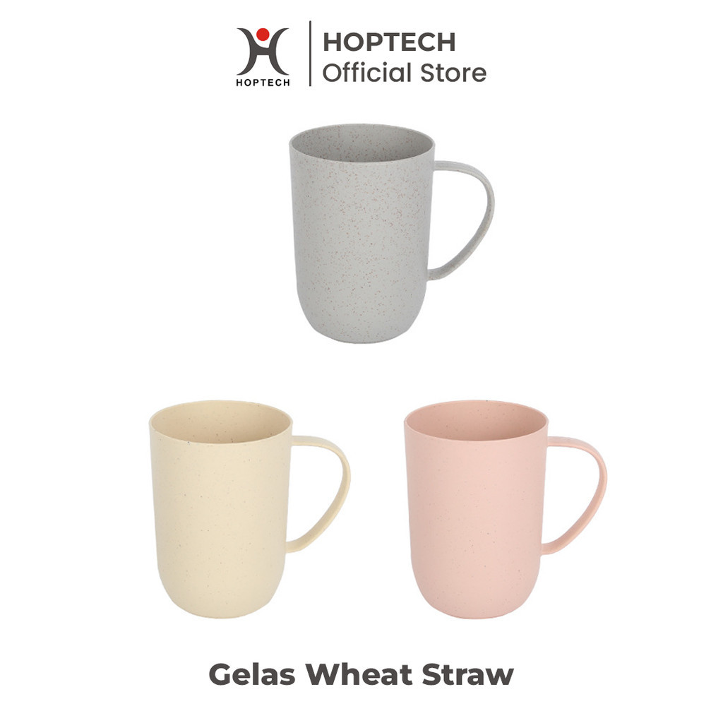 Hoptech - BPA Free Wheat Coffee Cup | Eco-friendly Sturdy Straw Mug ...