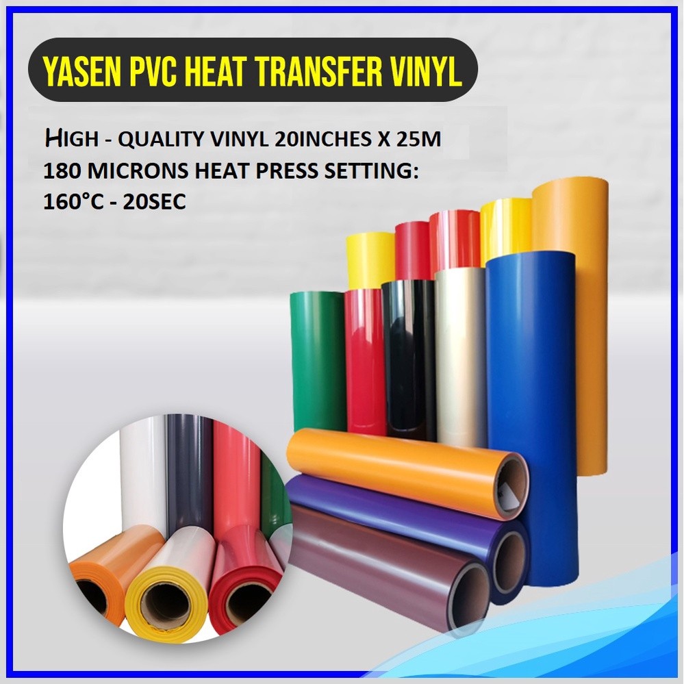 20Inch PVC Transfer Vinyl Roll 25Meters Heat Transfer Vinyl Yasen Brand ...