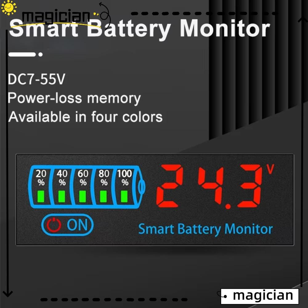 MAG Battery Level Indicator, Display Meter DC7-55V Lead Acid Battery ...