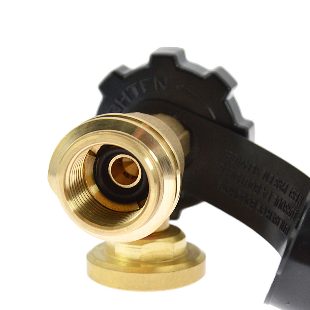 Propane Tank Adapter with Gauge Convert POL LP Tank Service Valve to ...