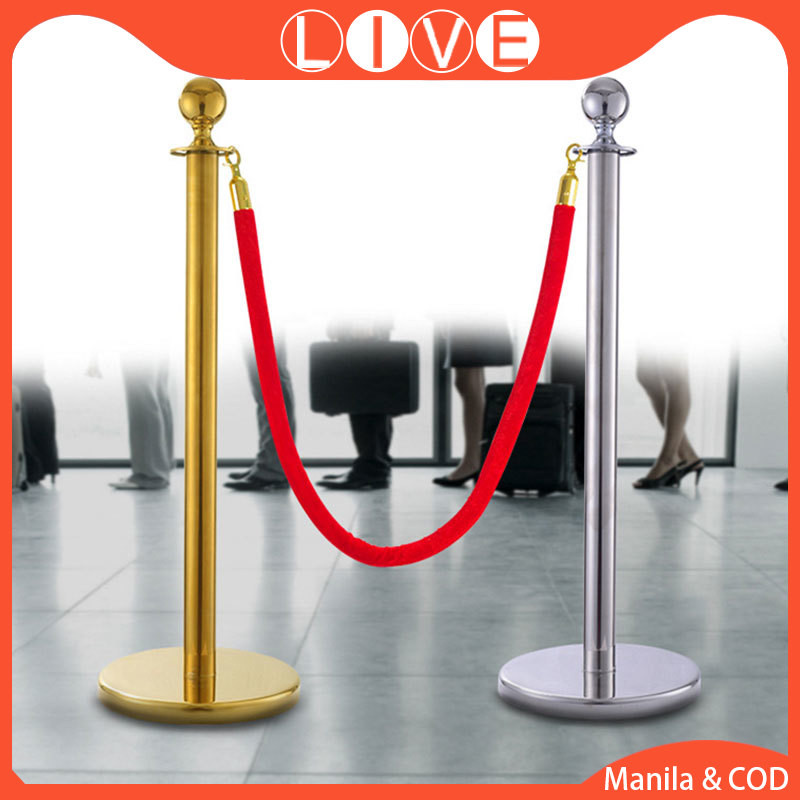 1.5M Red Barrier Rope Red Queue Barrier Stand Posts Rope Red Barrier ...