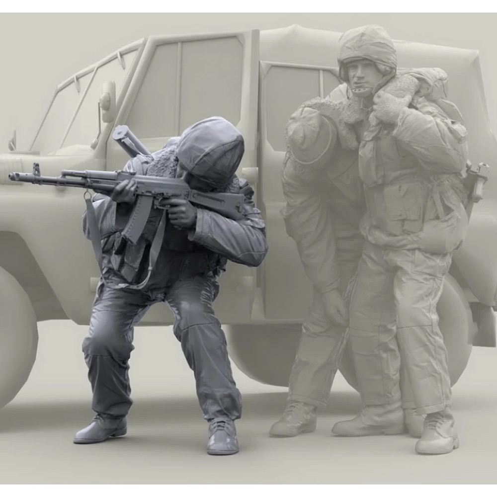 1/35 Russian Internal Troops - Commander, Resin Model figure Soldier ...