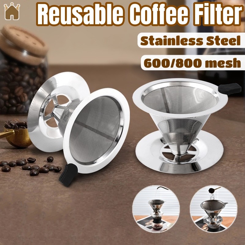 Reusable Coffee Filter Stainless Steel Coffee Filter Holder Brew Drip ...