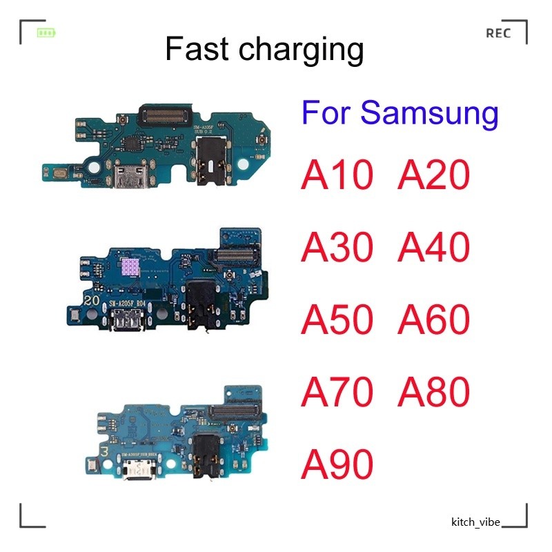 For Samsung Galaxy A10 A20 A30 A40 A50 USB Charging Dock Connector Port Board Flex Cable ...