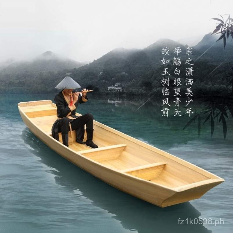Thickened Rubber Wood Boat Fiberglass Small Boat Breeding Boat Solid ...