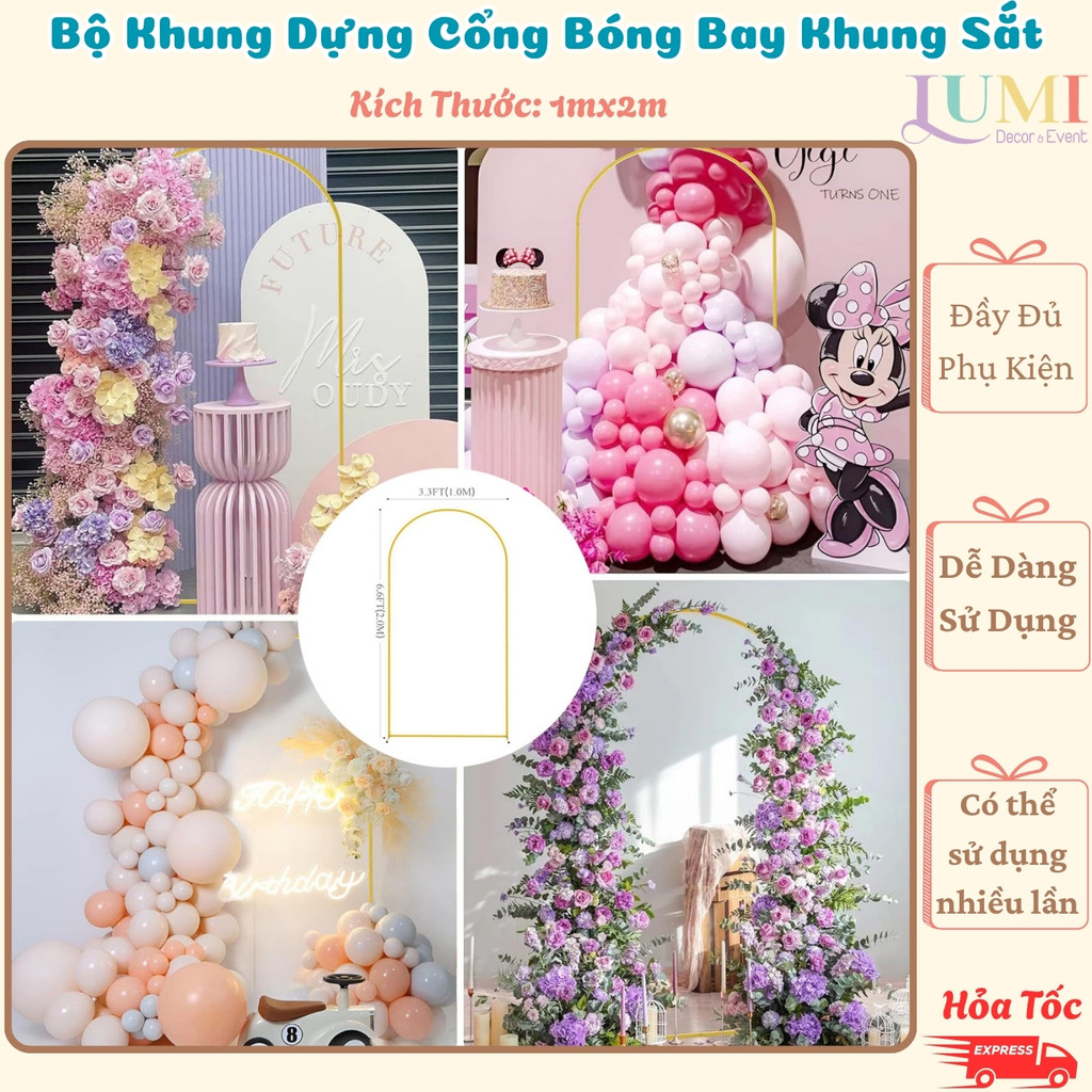 U-shaped iron frame set used to build balloon gates, birthday ...