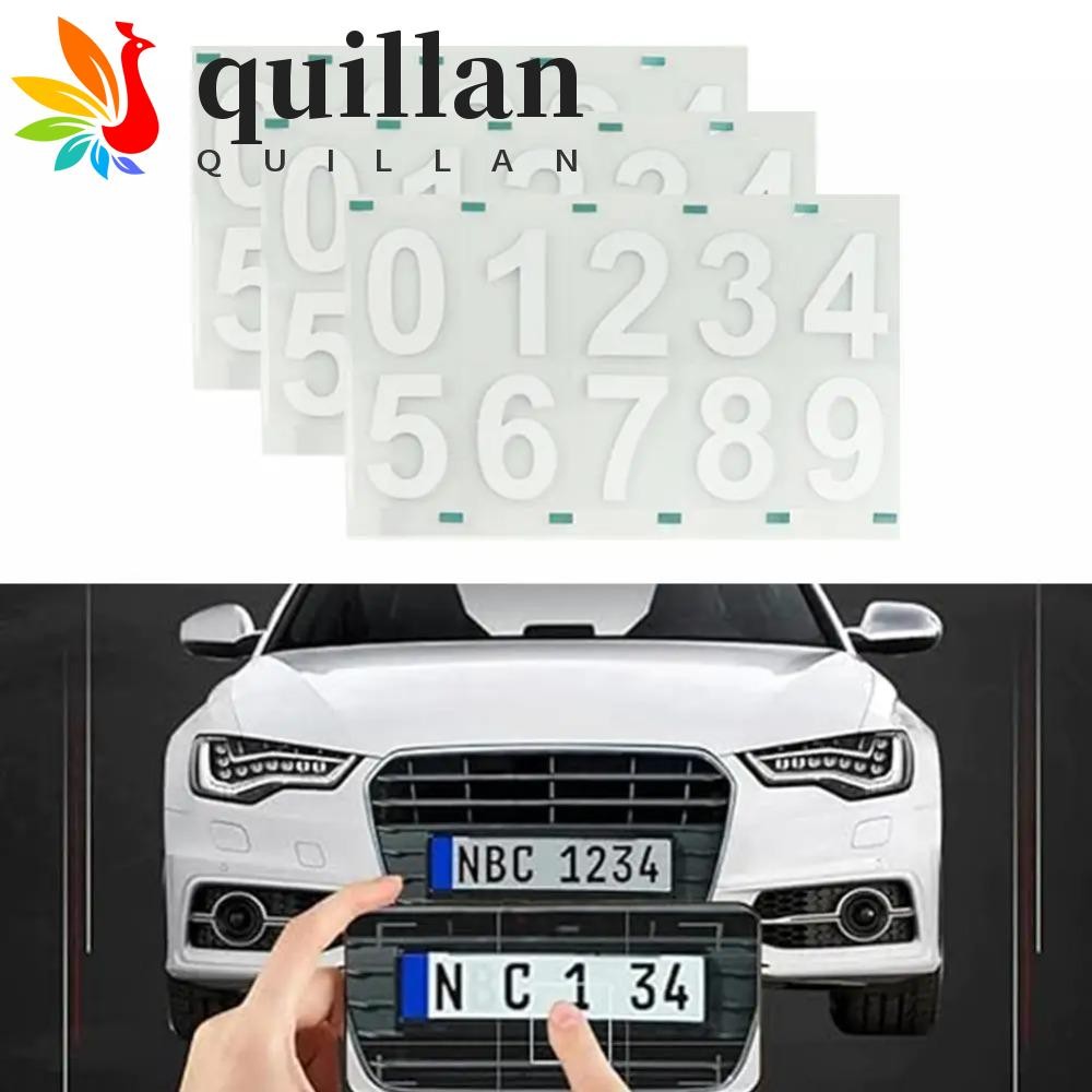 QUILLAN 5Pcs License Plate Sticker, Nanofilm High Temperature ...