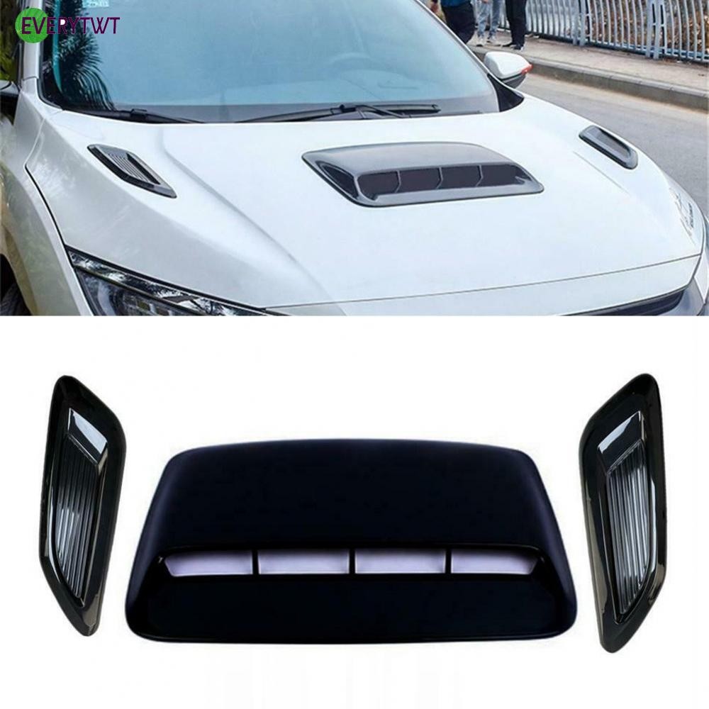 【EVER】Universal ABS Plastic Car Center Side Air Flow Hood Scoop Vent ...