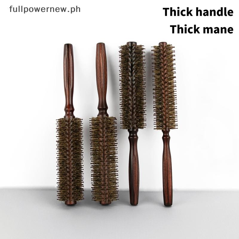 fullpower 1Pcs Wood Handle Round Rolling Brush Straight Twill Hair Comb ...