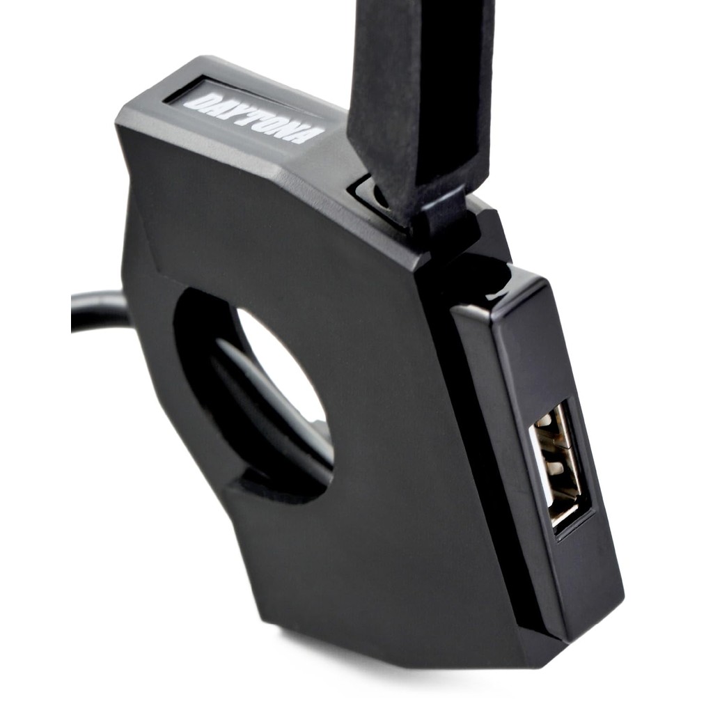 Daytona Motorcycle USB Power Supply - Slim USB Port, 12W/24W, Brake ...