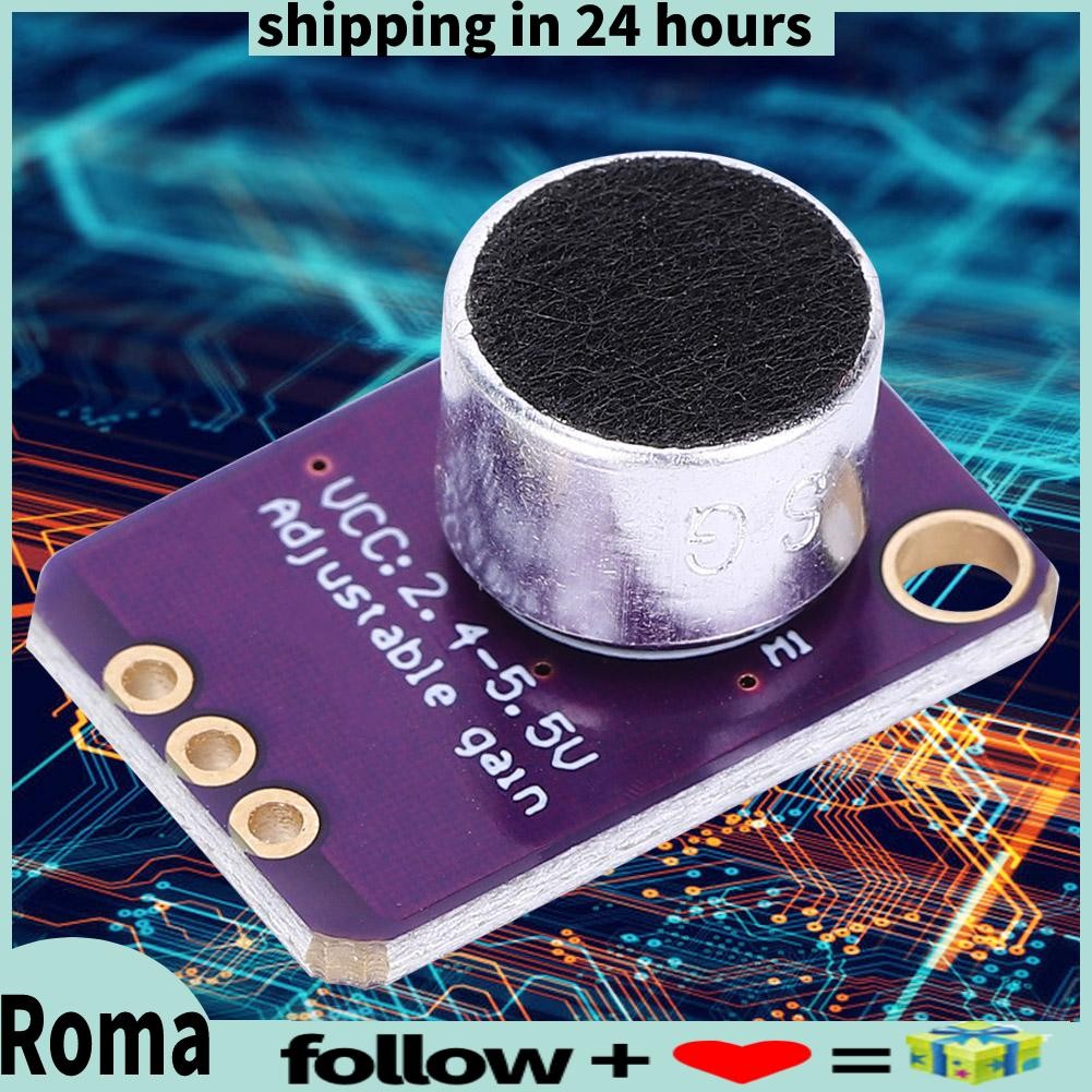 Romanticshop Electret Microphone Amplifier Module Adjustable Gain Board ...