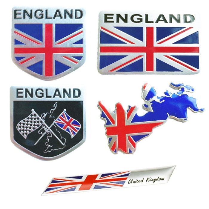 Embossed 3D England Aluminum Car Motorcycle England Flag Logo Emblem ...
