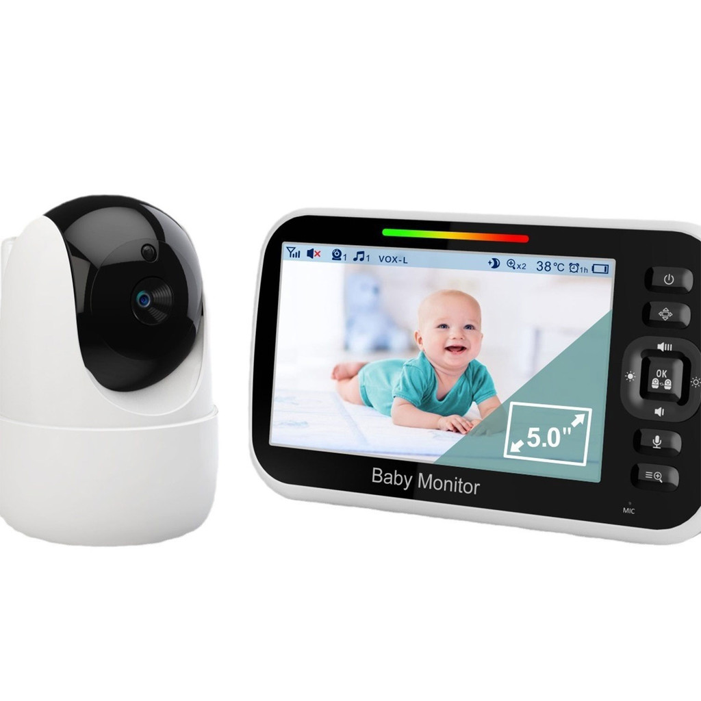 Baby monitor 5-inch smart home wireless child monitor with camera and ...