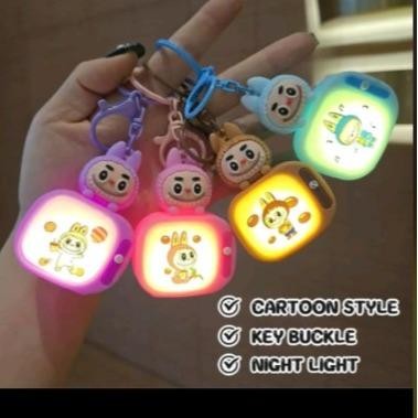 labubu keychain pendant cute night light labubu blind box couple bag ...