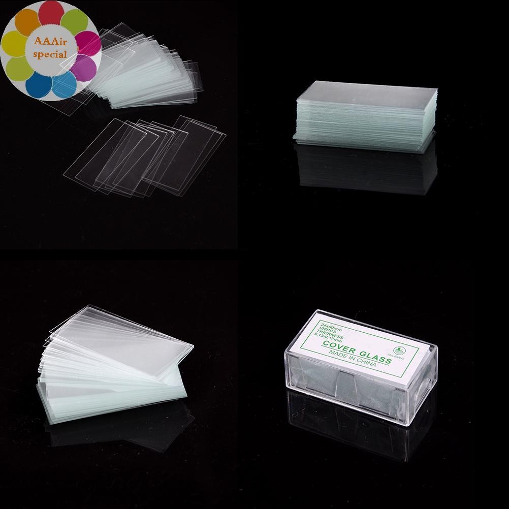 SEMEBY 100 pcs Glass Micro Cover Slips 24x50mm - Microscope Slide ...