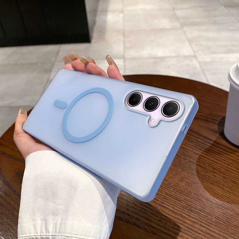 Matte Ultra-Thin Clear Magnetic Phone Case for Samsung Galaxy A05 A05S A06 A14 A15 A16 A25 A26 ...