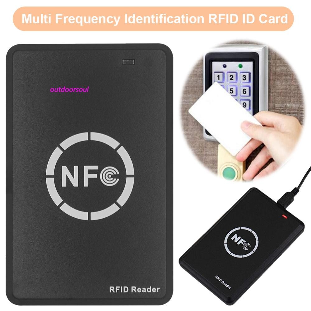 NFC Smart Card Reader Writer 125KHz 13.56MHz RFID Copier Duplicator USB Programmer Key fobs Card ...