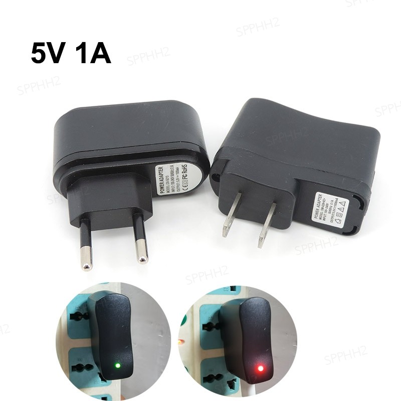 AC to DC 5V 1A 1000ma EU US plug USB port Charging Power Supply plug ...