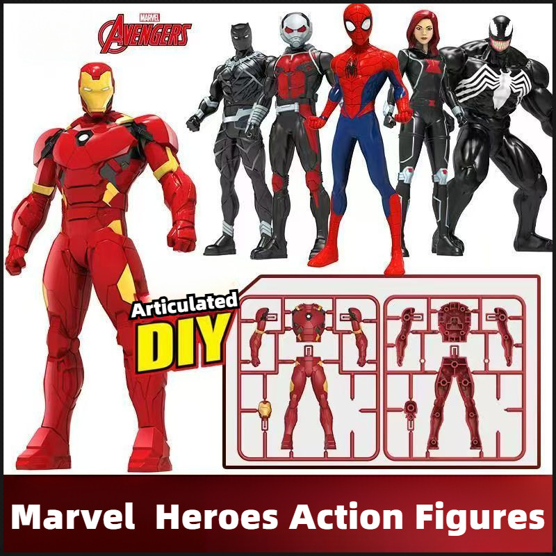 Marvel Heroes Buildable Action Figures Iron Man Spider-Man Venom and ...
