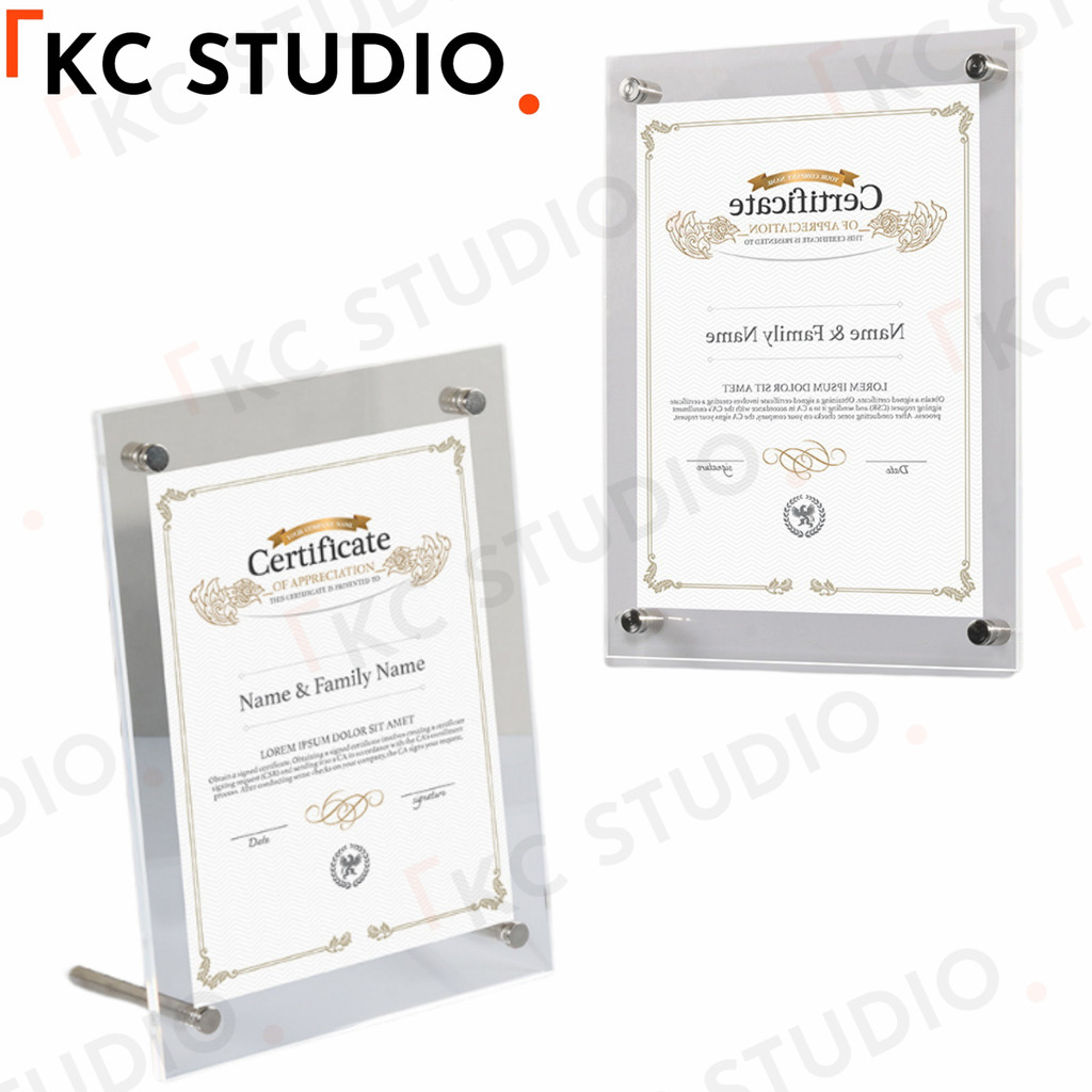6 8 10 12 Inches B5 A4 A3 Acrylic Photo Frame Certificate Frame Crystal ...