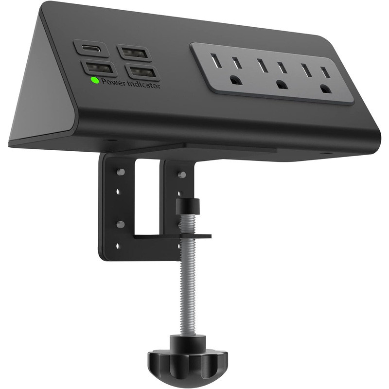 Bedside Table Edge Installation Power Board with USB-C Port Desktop ...