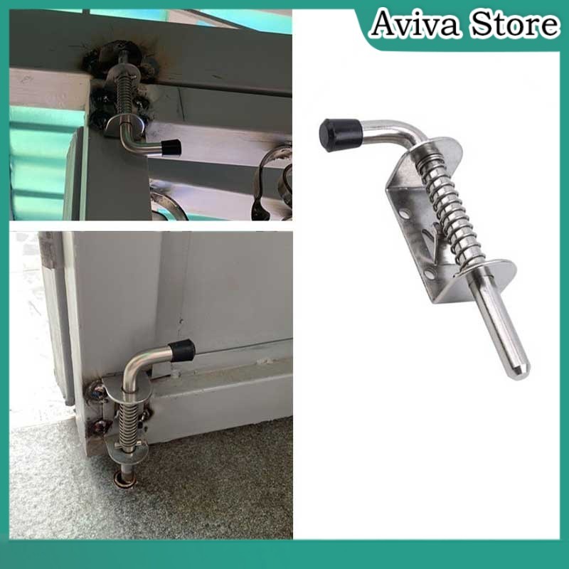 Stainless Steel Heavy Duty Spring Latch Lock Barrel Bolt Lock Spring ...