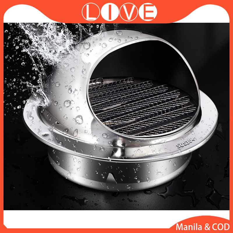 150mm Stainless Steel Air Vent Ducting Ventilation Exhaust Grille Cover ...