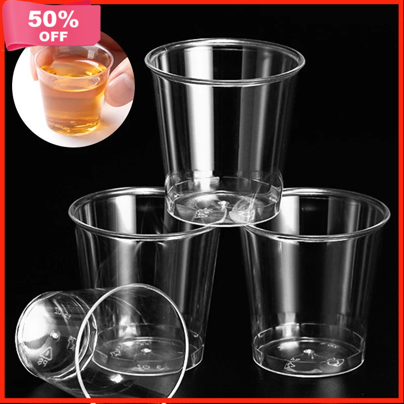 30ml 50pcs Disposable Cups Wedding Party Dessert Cups Clear Plastic ...