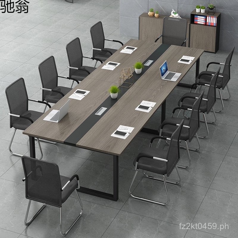 Long Workstation Desk Conference Table Combination Meeting Table Desk ...